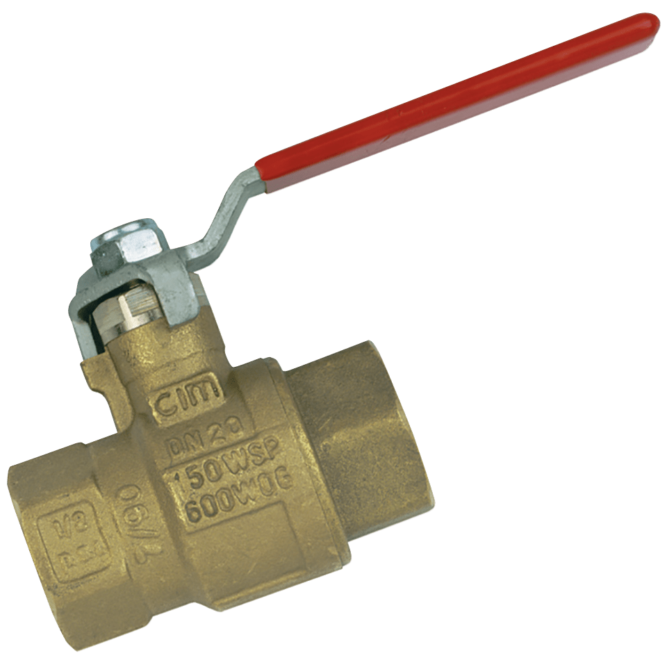 NPT Full Way Ball Valve, Brass, Unplated - Pirtek