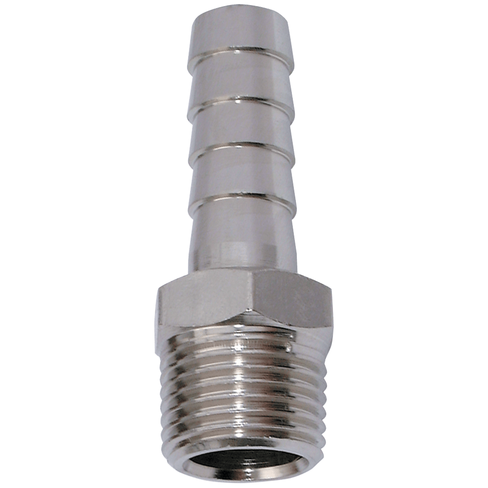 Male x Hose Tail, Nickel Plated Brass - Pirtek