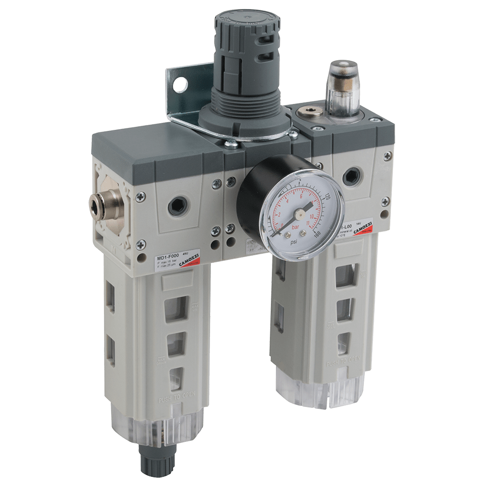 Series MD Modular Filter + Regulator + Lubricator Combination Units ...